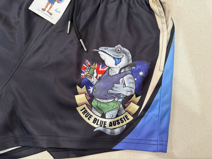 True Blue Footy Shorts (With Pockets) – Footy-shorts.com.au