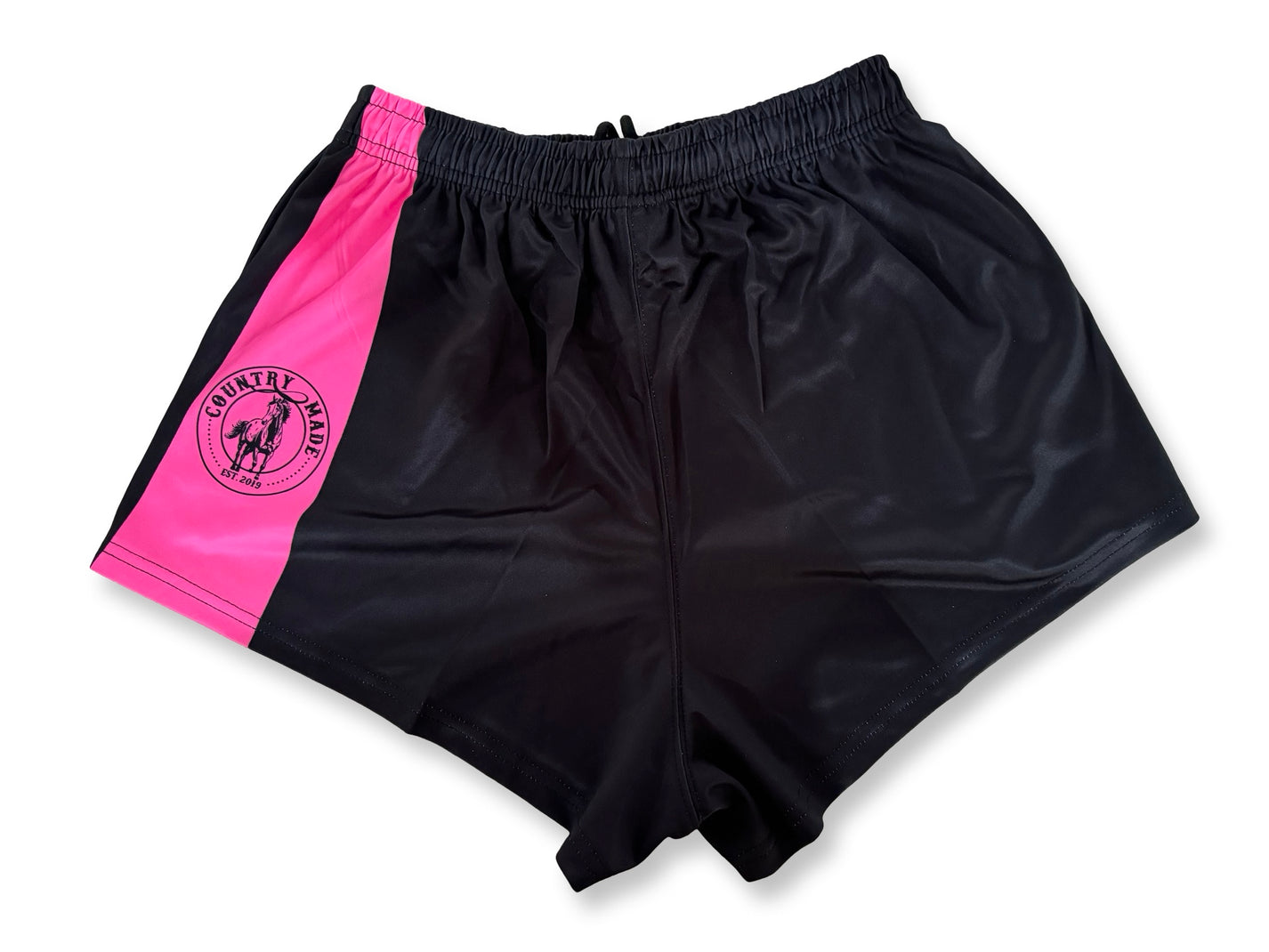 🔥NEW🔥 Plain Pink and Black Footy Shorts (With Pockets) – Footy-shorts ...